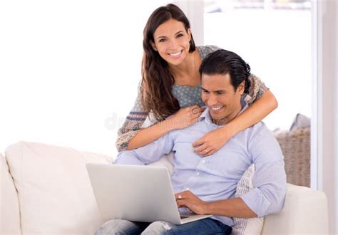 Affectionate Wife Of A Hardworking Man A Married Couple Sitting