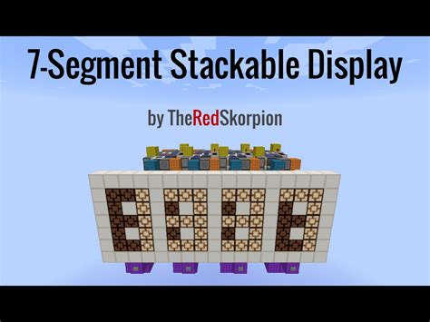 7 Segment Stackable Display Minecraft Map