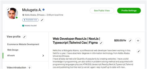 Mulugeta Adamu On Linkedin Upwork Risingtalentbadge Grateful