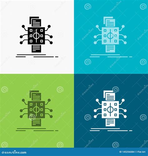 analysis data datum processing reporting icon over various