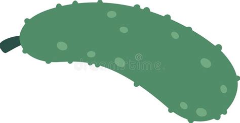 Single Pickle Lying Horizontally With Small Bumps On Its Skin And A