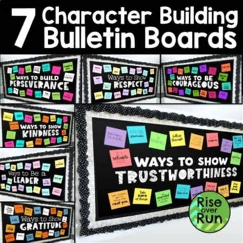 Character Building Values Bulletin Boards For School Counselor Hallway