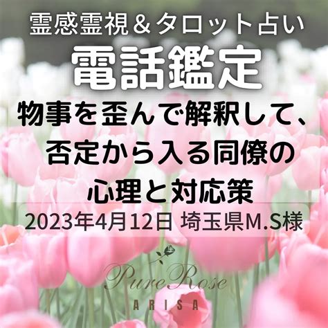 電話鑑定★物事を歪んで解釈して、否定から入る同僚の心理と対応策★埼玉県ms様 ブログ 埼玉で占いならpure Rose 宮ありさの