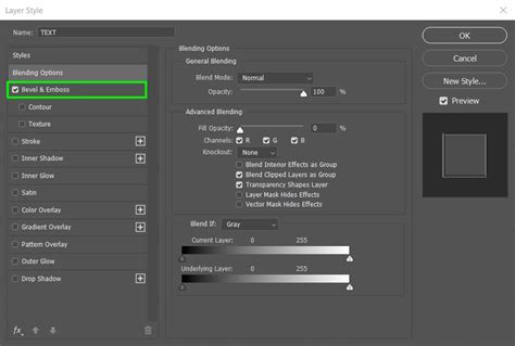 How To Bevel Emboss Text In Photoshop Step By Step
