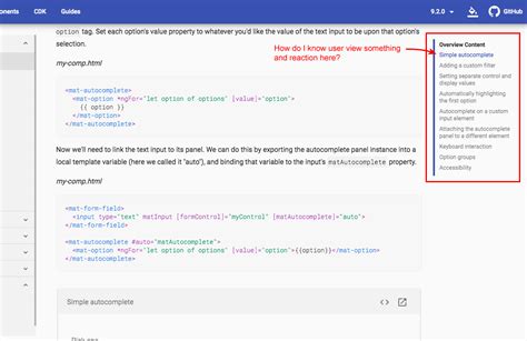 Angular When User View Something And Reaction With Side Menu Stack Overflow