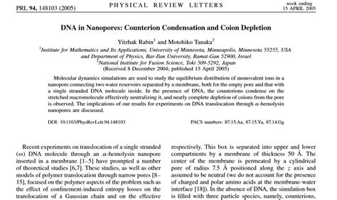 Dna In Nanopores Counterion Condensation And Coion