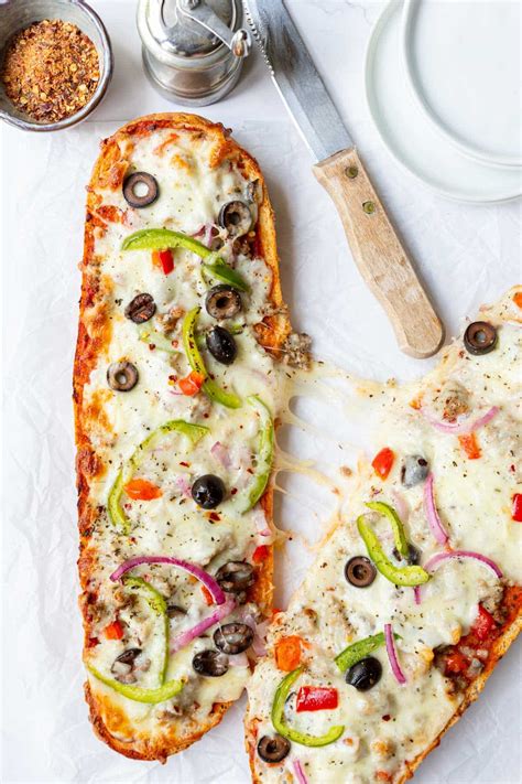 Homemade French Bread Pizza With The Super Crispy Crust