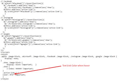 hover text show image on right summary block