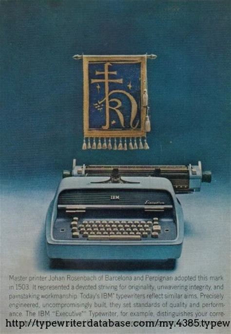 1964 Ibm Model C Executive On The Typewriter Database