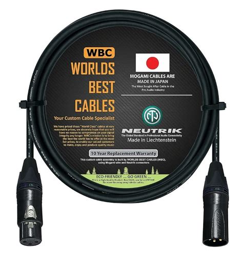 맞춤형 제작 밸런스 마이크 케이블 Mogami 2549 블랙 와이어 및 Neutrik Nc3mxx B And 티몬