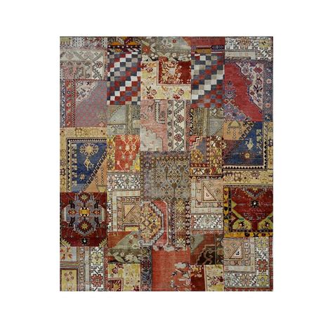 Area Rugs Antique Turkish Patchwork 8x10 Multi Colored Area Rug