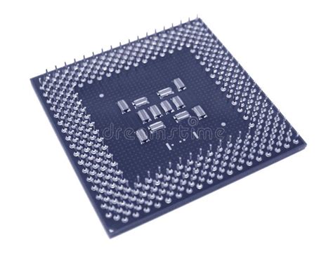 Blue CPU A Computer Processor Colored Blue On A White Background Ad Computer Processor