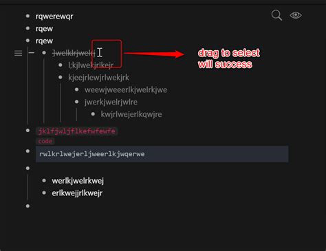 Select Block By Dragging Pointer Fail 🐛bugs Dynalist Forum