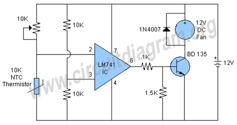 Temperature Controlled Fan Circuit Diagram