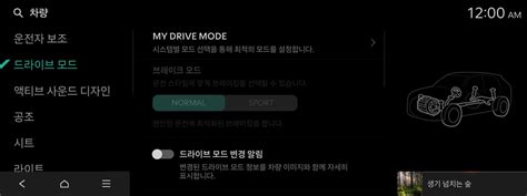 차종 및 사양에 따라 설정할 수 있는 항목이 다를 수 있습니다