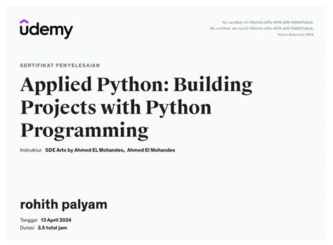 Rohith Palyam On Linkedin Im Thrilled To Announce The Completion Of The Applied Python Python