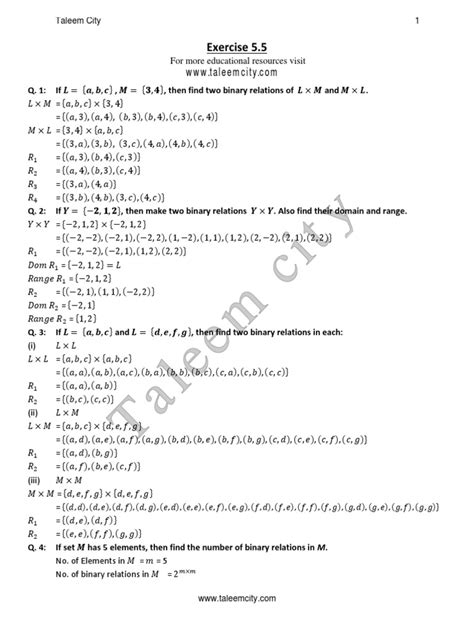10th Class Math Notes Pdf Function Mathematics Logic