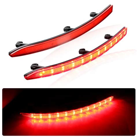 2 шт., автомобильный Красный отражатель заднего бампера в сборе ...