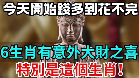 今天開始錢多到花不完！6生肖有意外大財之喜！特別是這個生肖！ 財運 運勢 生肖 Youtube