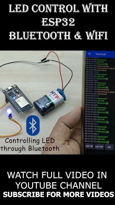 Led On Off Control With Esp32 Bluetooth And Wifiesp32 Esp32project Youtube