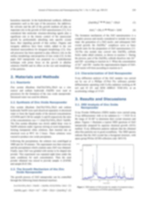 Solution 3 Synthesis And Characterization Of Zinc Oxide Nanoparticles Using Zinc Acetate