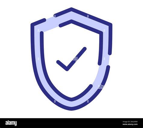 Shield Secure Safe Single Isolated Icon With Dashed Line Or Dash Lines Style Vector Design