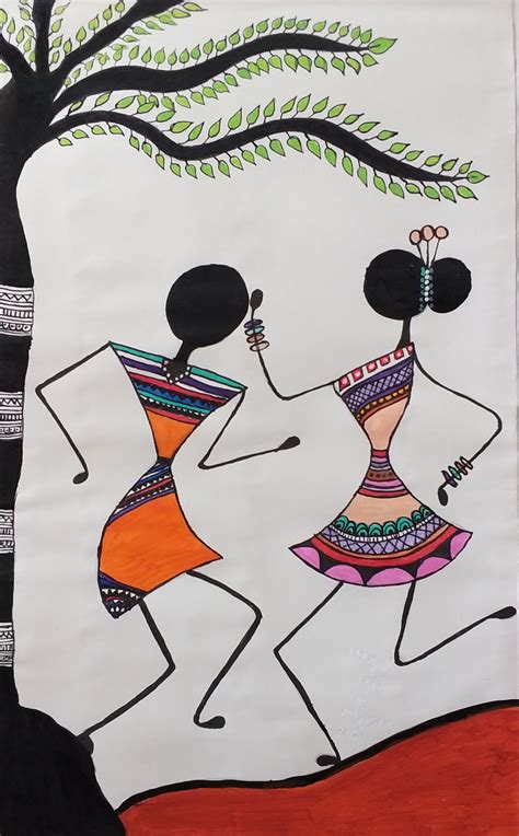 Buy Warli Folk Art Folk Tribal Minimalist Painting Online Fizdi