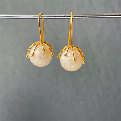 Gold Perlen Tropfen Ohrringe Minimalist Statement Ohrringe Südsee Perlenschmuck Einzelstück