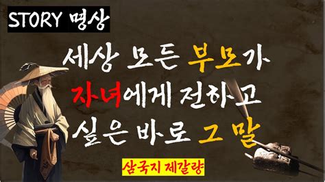 자녀에게 꼭 전하고 싶은 바로 그 말삼국지 제갈량 전쟁중에 아들에게 남긴 편지고전해설명상나이들기전후회없는인생엄마 아빠 가족교양품격 인성교육 공부법 명상