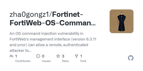 Github Zha0gongz1fortinet Fortiweb Os Command Injection An Os