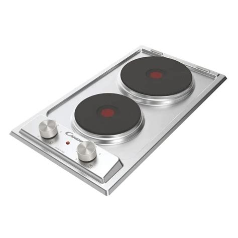 Candy 2 Burner Stainless Steel Electric Built In Cooking Hob 30 Cm