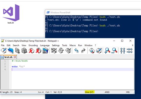 Exécuter Le Script Bash à Partir De Windows Powershell
