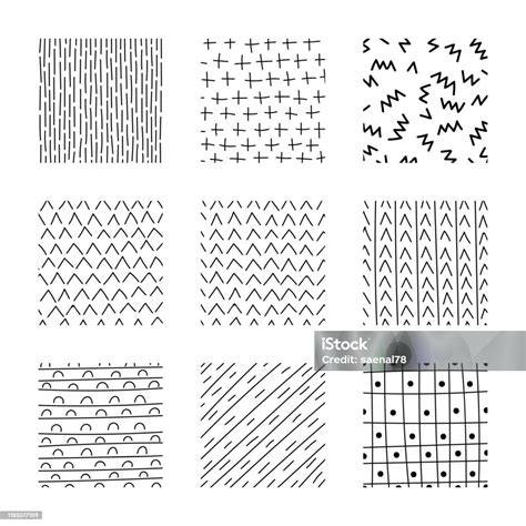 추상 사각형 집합입니다 손으로 그린 배경 낙서 도면 심플한 스크래치 텍스처 현대 민족 장식품입니다 요소를 디자인합니다 패턴 0명에 대한 스톡 벡터 아트 및 기타 이미지