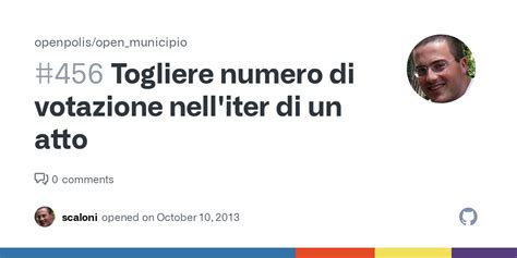 Togliere Numero Di Votazione Nelliter Di Un Atto · Issue 456 · Openpolisopenmunicipio · Github