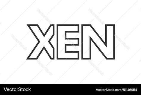 Xen Logo Design Template With Strong And Modern Vector Image