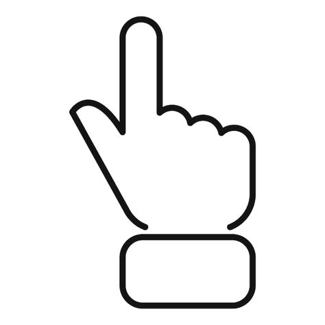 Premium Vector Hand Pointer Icon Line Art