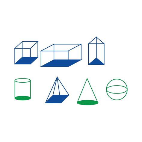 Three Dimensional Geometric Object Illustration Of Cubes Blocks Pyramids Prisms Tubes