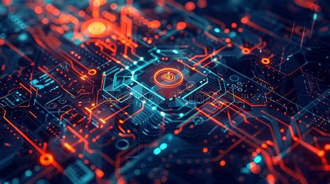 An Abstract Illustration Showcasing The Concept Of Cybersecurity Using Futuristic Digital