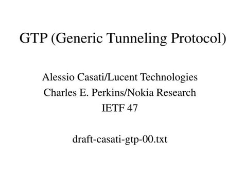 Ppt Gtp Generic Tunneling Protocol Powerpoint Presentation Free