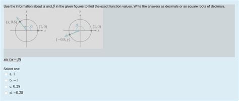 Solved Use the information about α and β in the given Chegg