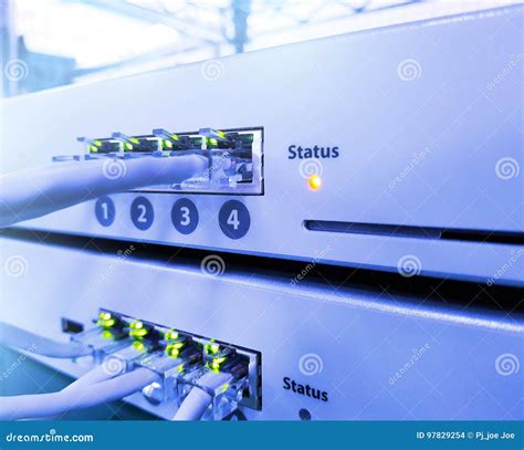 Network Panel Switch Stock Photo Image Of Plug Ethernet 97829254
