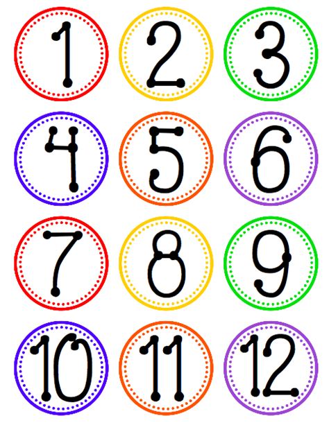 Numbers Inside Circle To Print