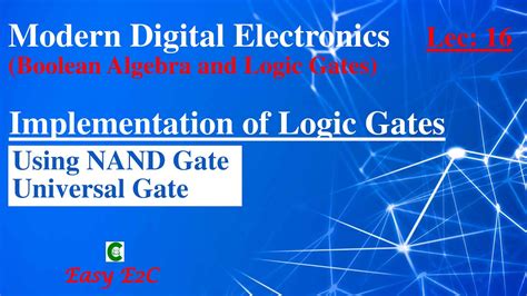 Nand As Universal Gate Implementation Of Logic Gates Using Nand Gate