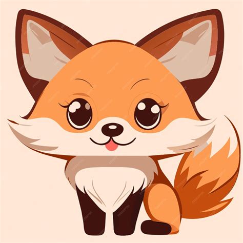 Premium Vector A Cute Fox Vector Illustration