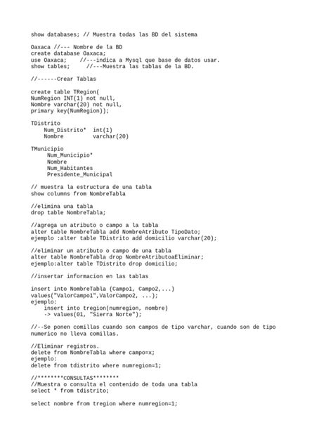 Comandos Mysql Pdf