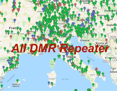 World Map Of All Dmr Repeater Ik6dio Hamradio Page