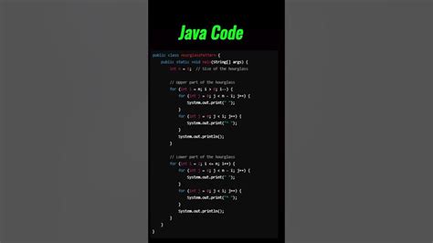 How To Print An Hourglass Star Pattern In Java And Python Cool Coding Tutorial Youtube