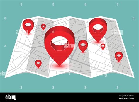 Pin Showing Location On Gps Navigator Map Vector Illustration Stock Vector Image And Art Alamy