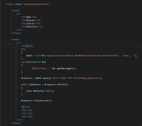 Mettre Des Données Dune Bdd Dans Un Tableau Résolu Forum Mysql