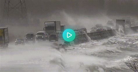 Hurricane Yulia A Dam Overflows With Water Album On Imgur